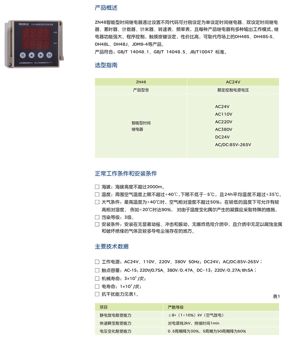 ZN48 系列智能型时间继电器_智能型时间继电器_紫钺智造